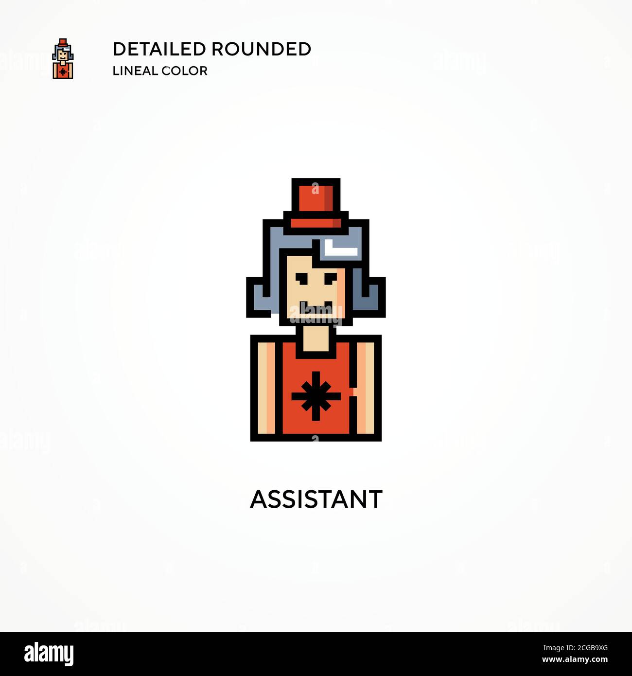 Assistant vector icon. Modern vector illustration concepts. Easy to ...