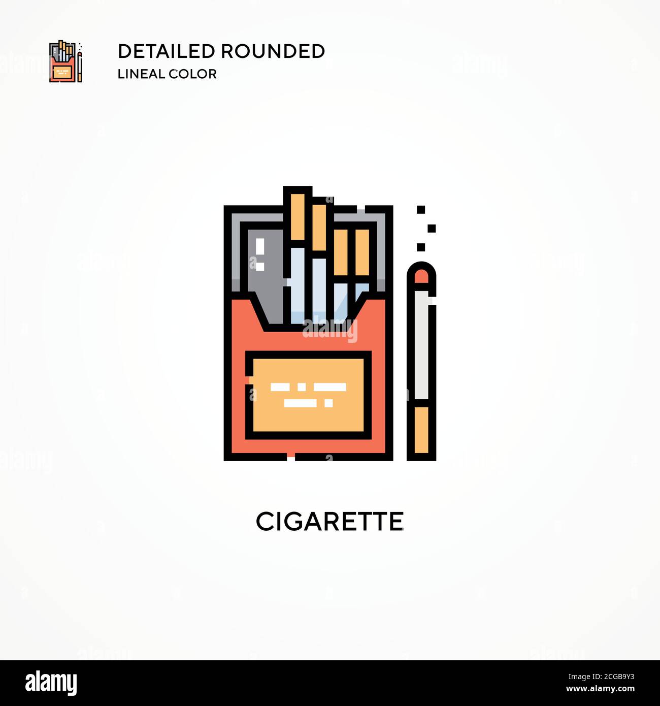 Cigarette vector icon. Modern vector illustration concepts. Easy to ...
