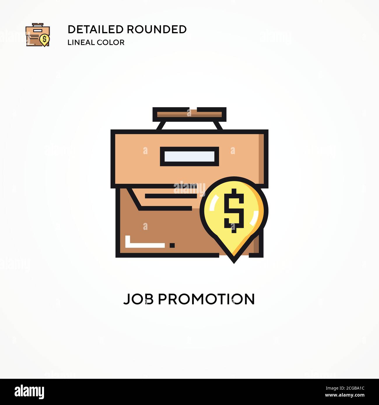 Job promotion vector icon. Modern vector illustration concepts. Easy to ...