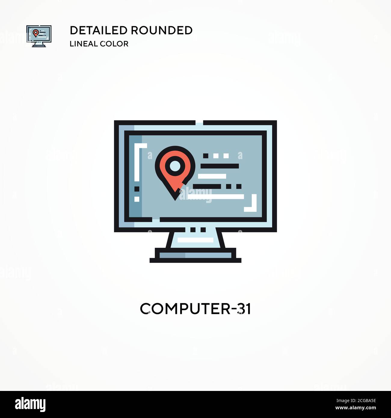 Computer-31 vector icon. Modern vector illustration concepts. Easy to ...
