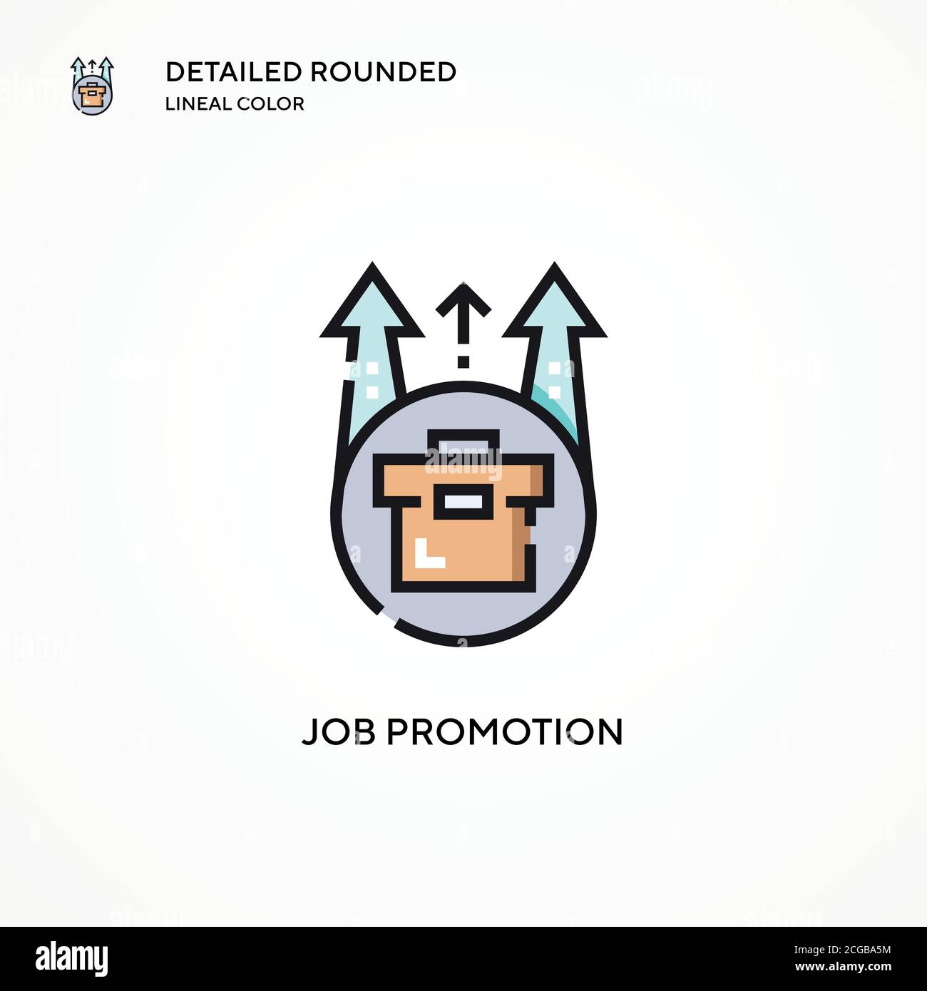 Job promotion vector icon. Modern vector illustration concepts. Easy to ...