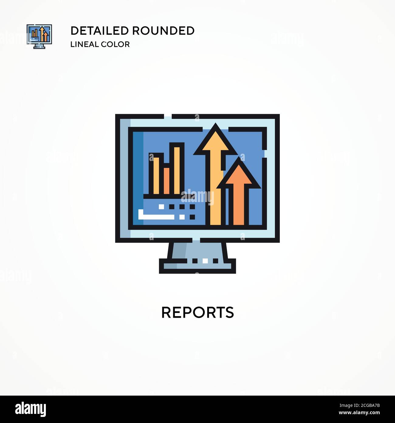 Reports vector icon. Modern vector illustration concepts. Easy to edit ...