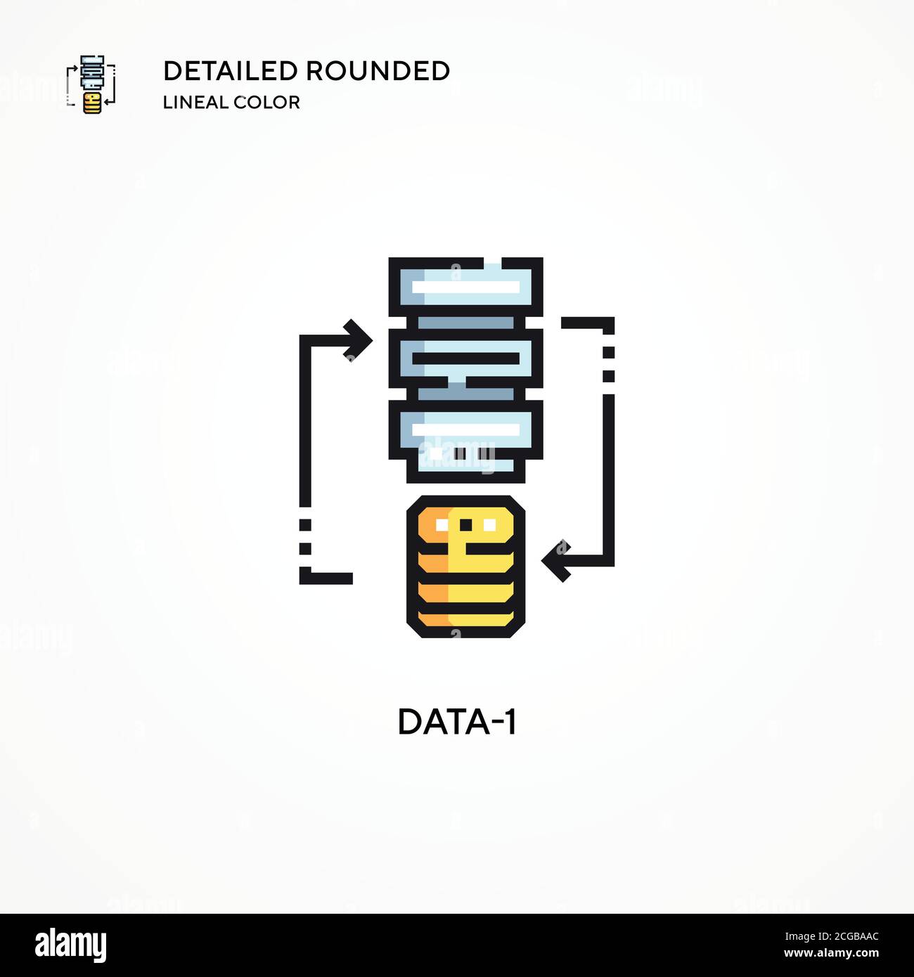 Data-1 vector icon. Modern vector illustration concepts. Easy to edit ...