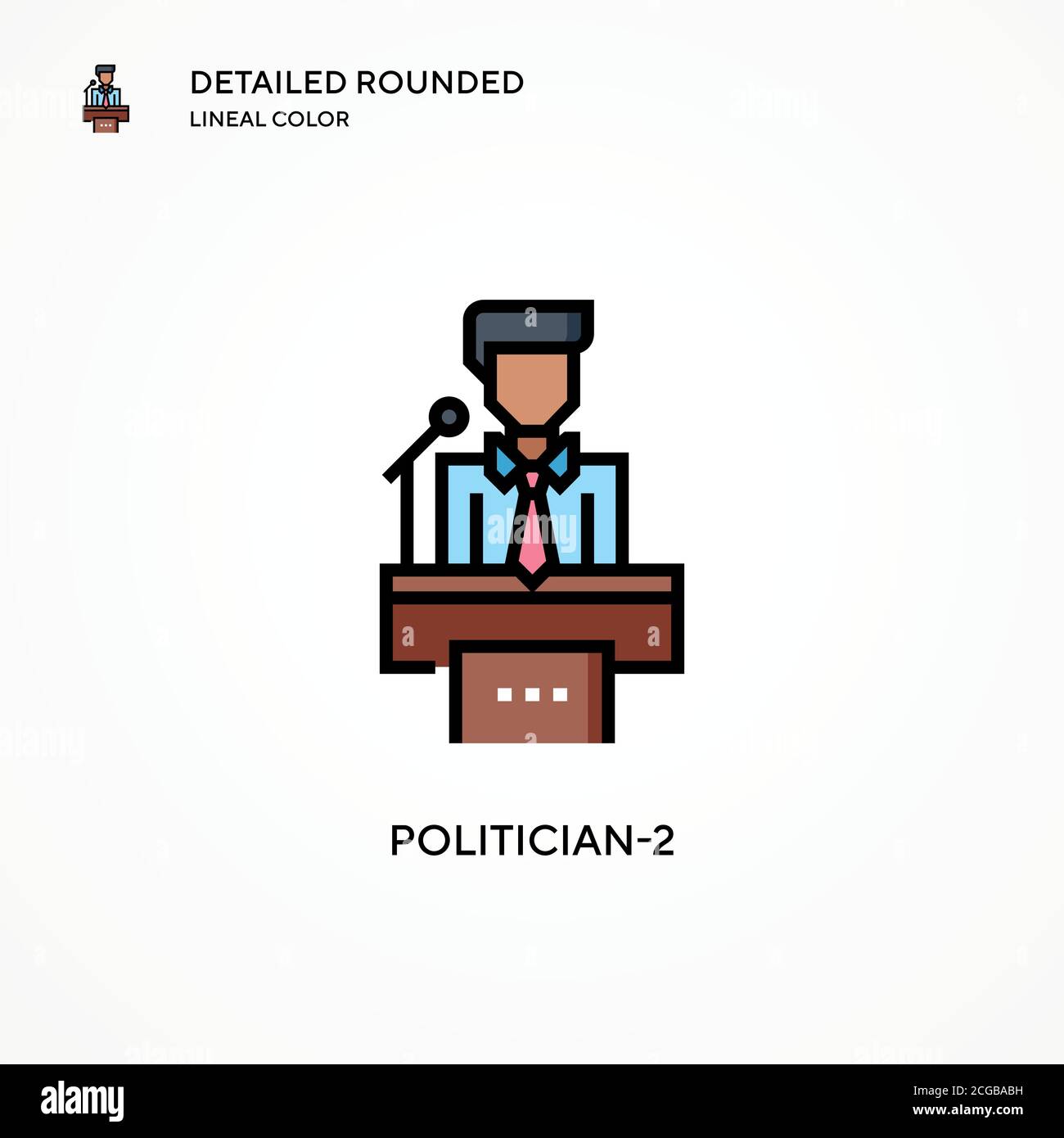 Politician-2 vector icon. Modern vector illustration concepts. Easy to ...