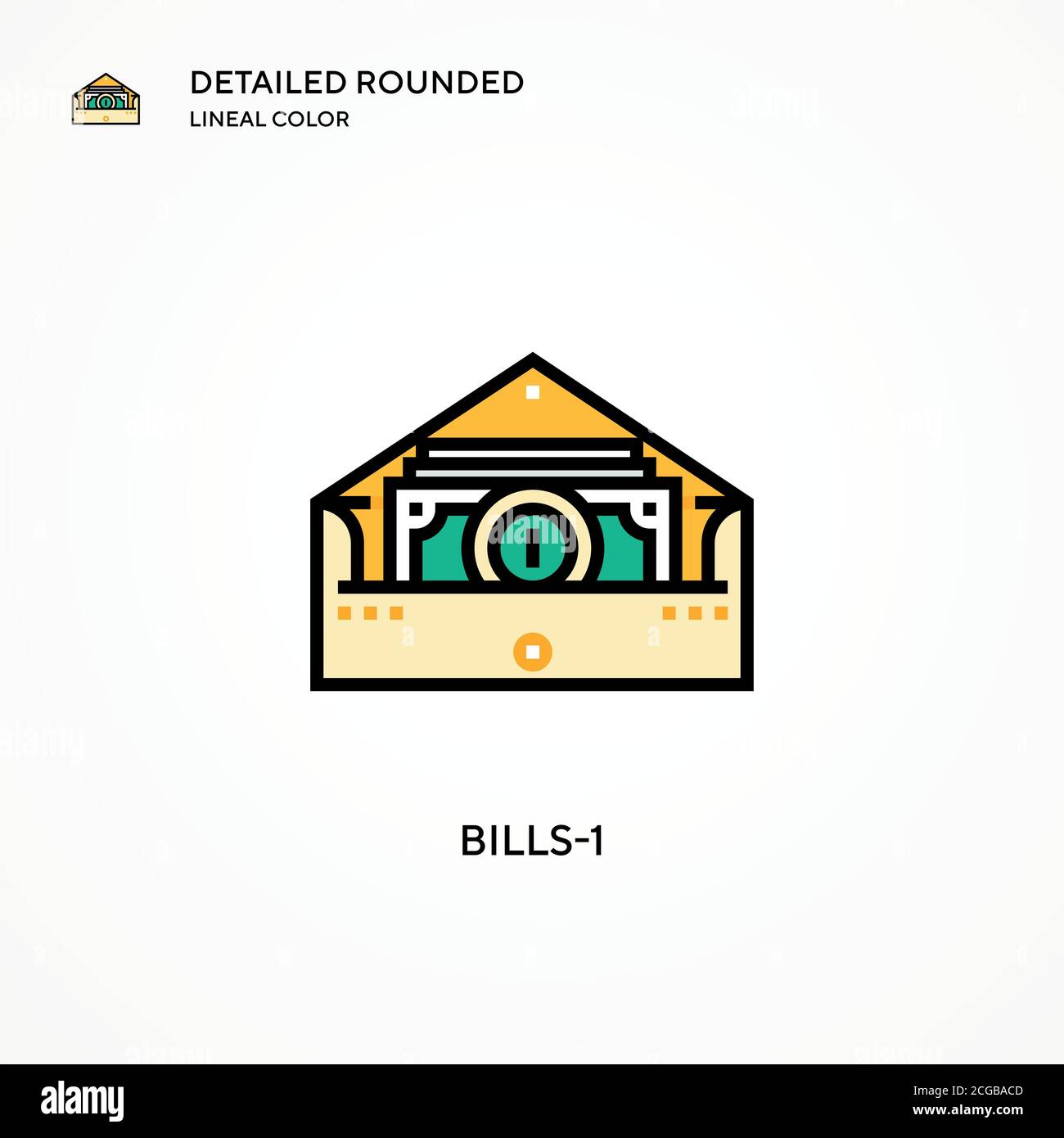 Bills-1 vector icon. Modern vector illustration concepts. Easy to edit ...