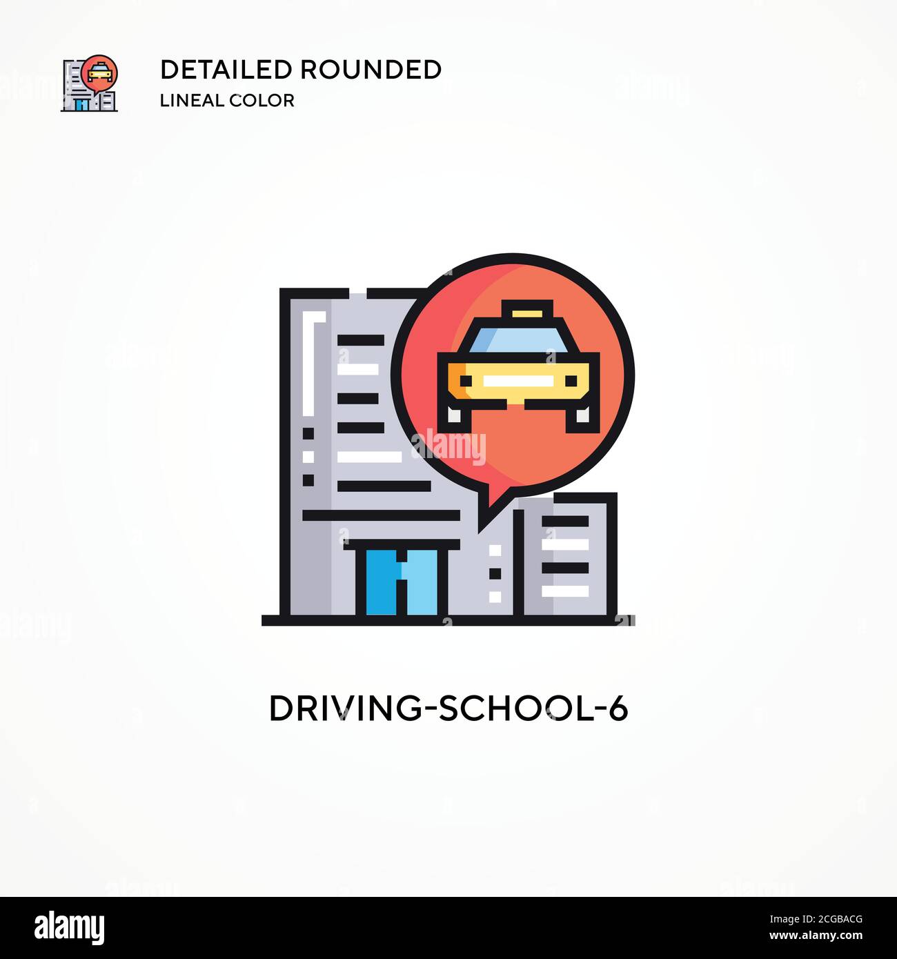 Driving-school-6 vector icon. Modern vector illustration concepts. Easy ...