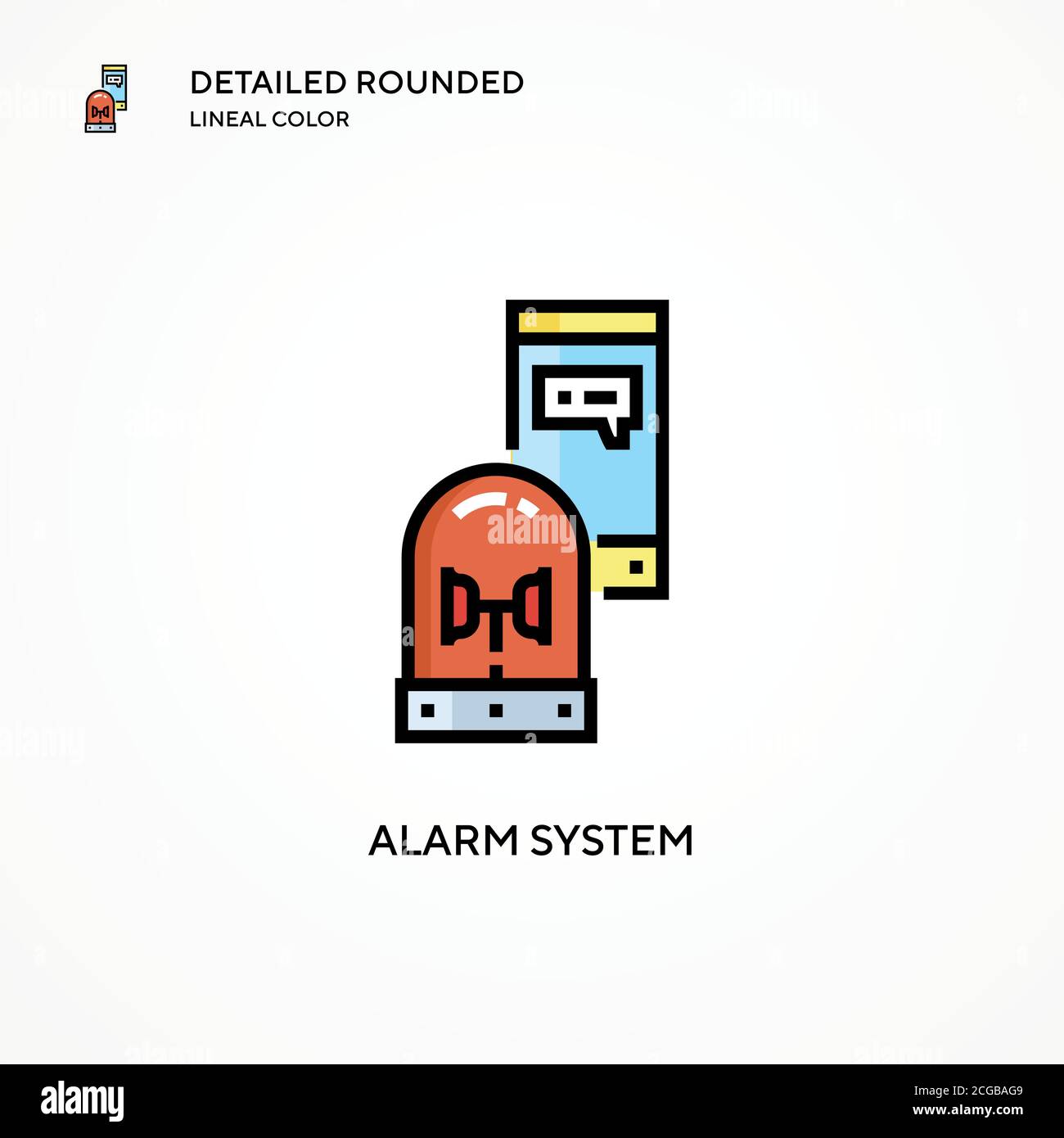 Alarm system vector icon. Modern vector illustration concepts. Easy to ...