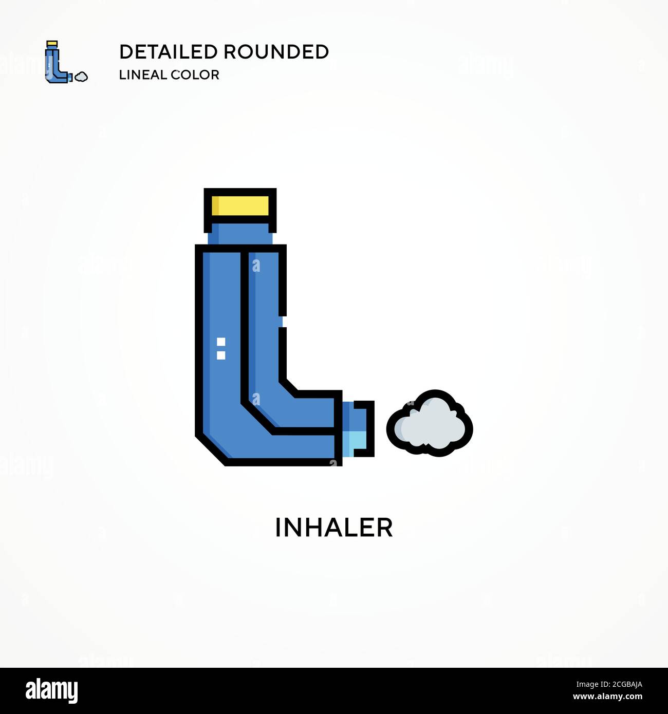 Inhaler vector icon. Modern vector illustration concepts. Easy to edit ...