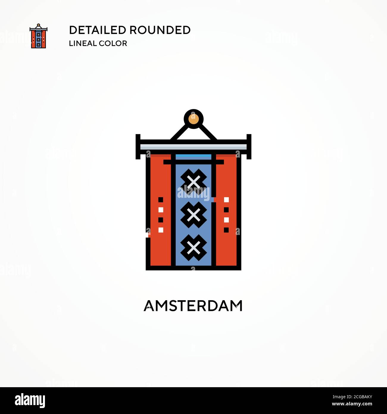 Amsterdam vector icon. Modern vector illustration concepts. Easy to ...