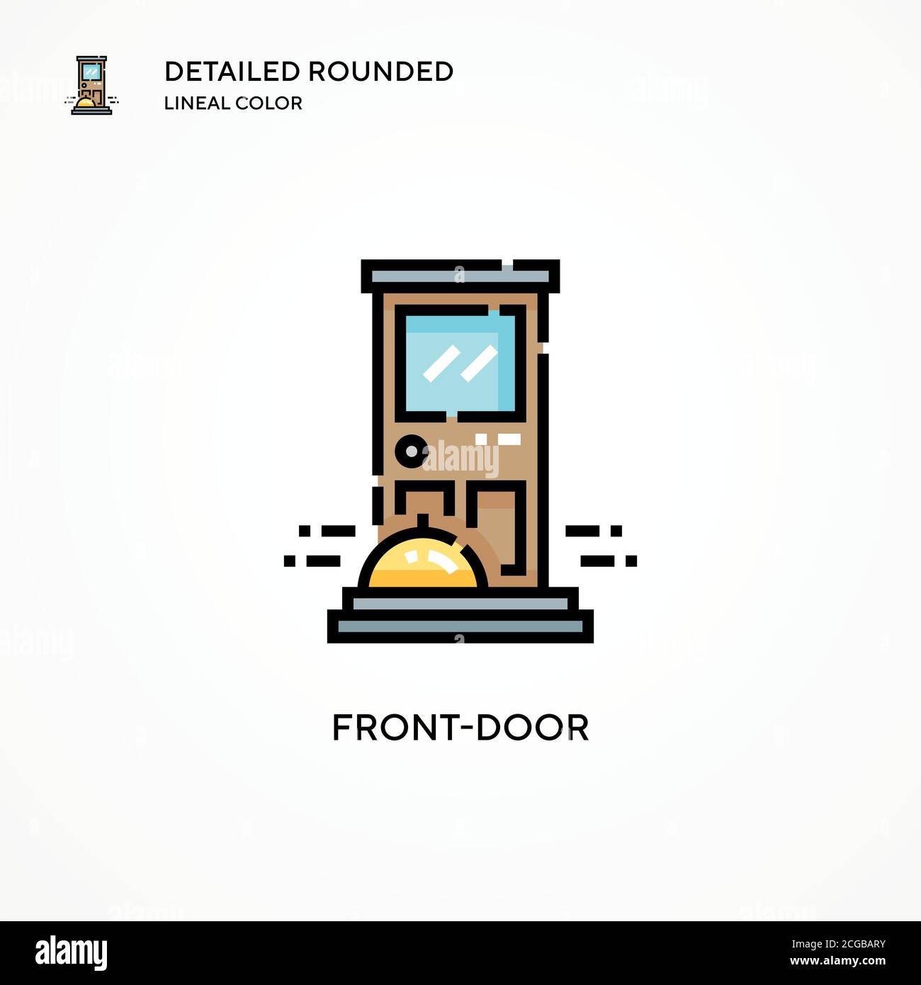 Front-door vector icon. Modern vector illustration concepts. Easy to ...