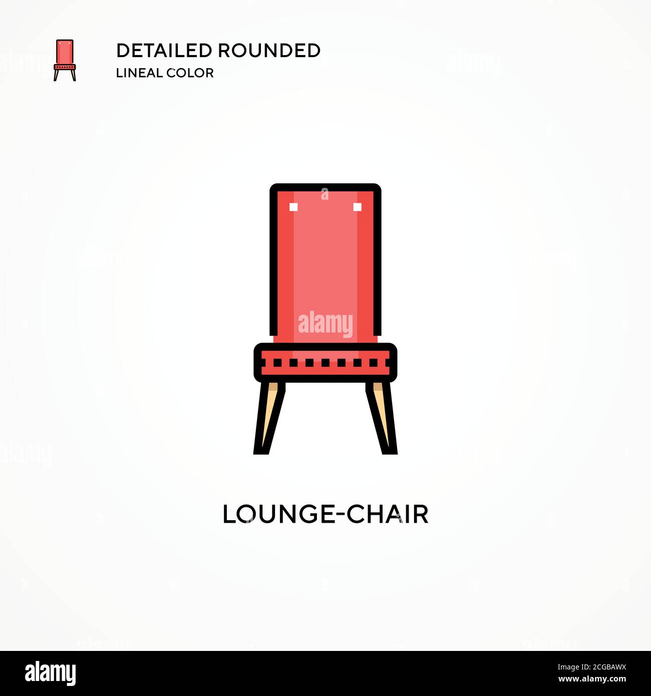 Lounge-chair vector icon. Modern vector illustration concepts. Easy to ...