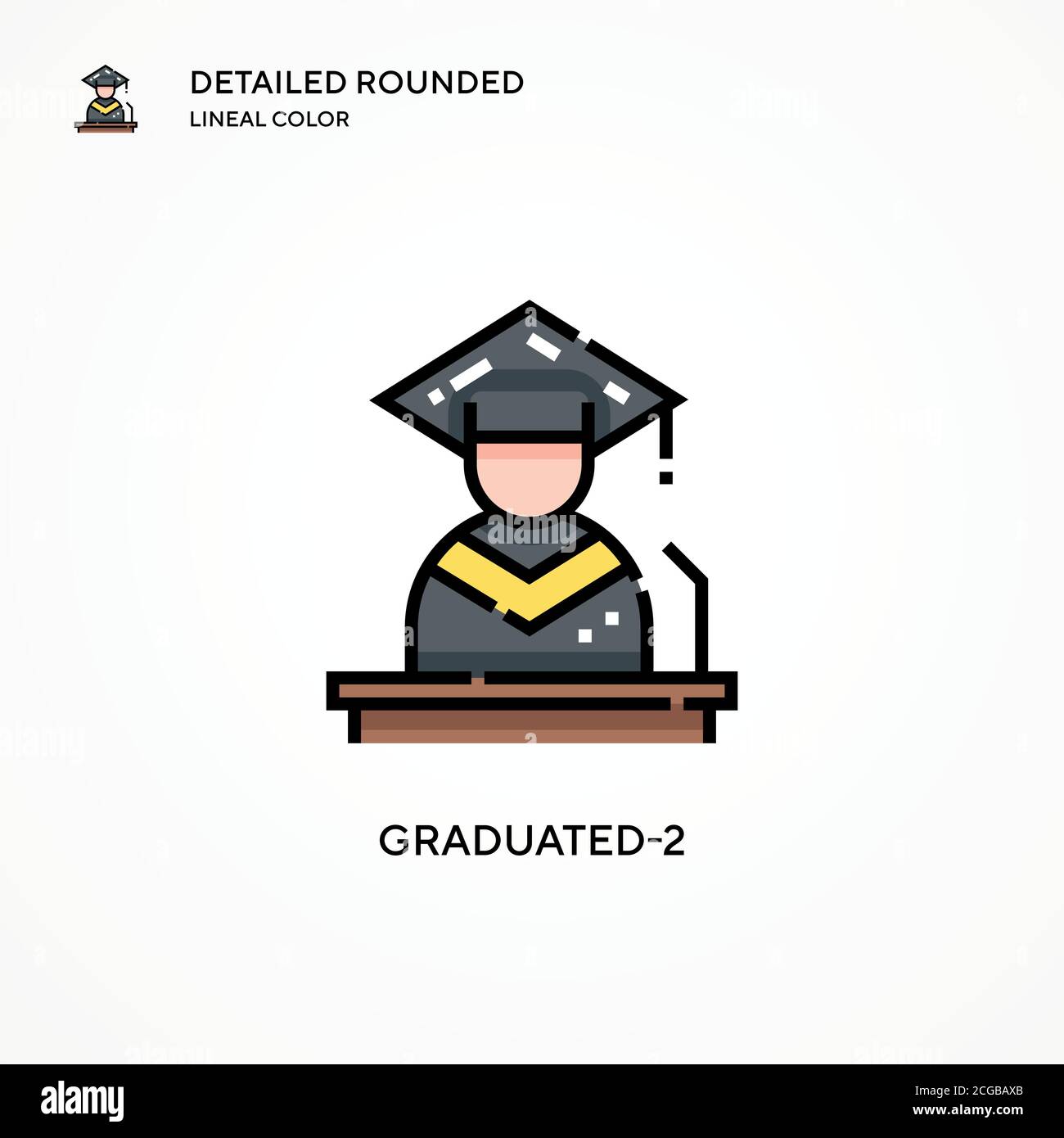 Graduated-2 vector icon. Modern vector illustration concepts. Easy to ...