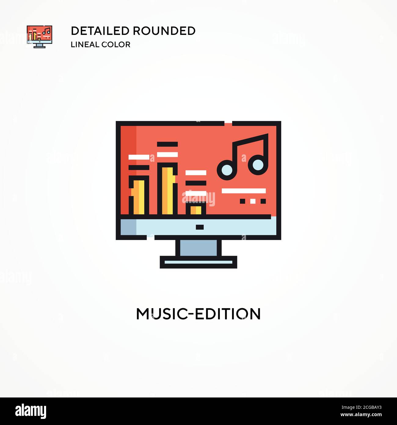 Music-edition vector icon. Modern vector illustration concepts. Easy to ...