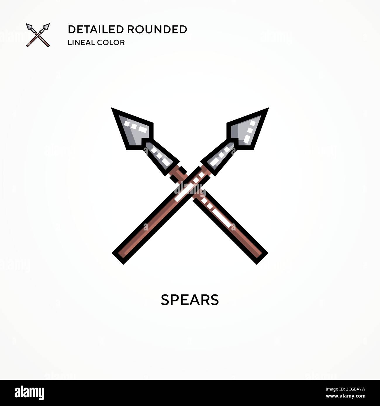 Spears vector icon. Modern vector illustration concepts. Easy to edit ...