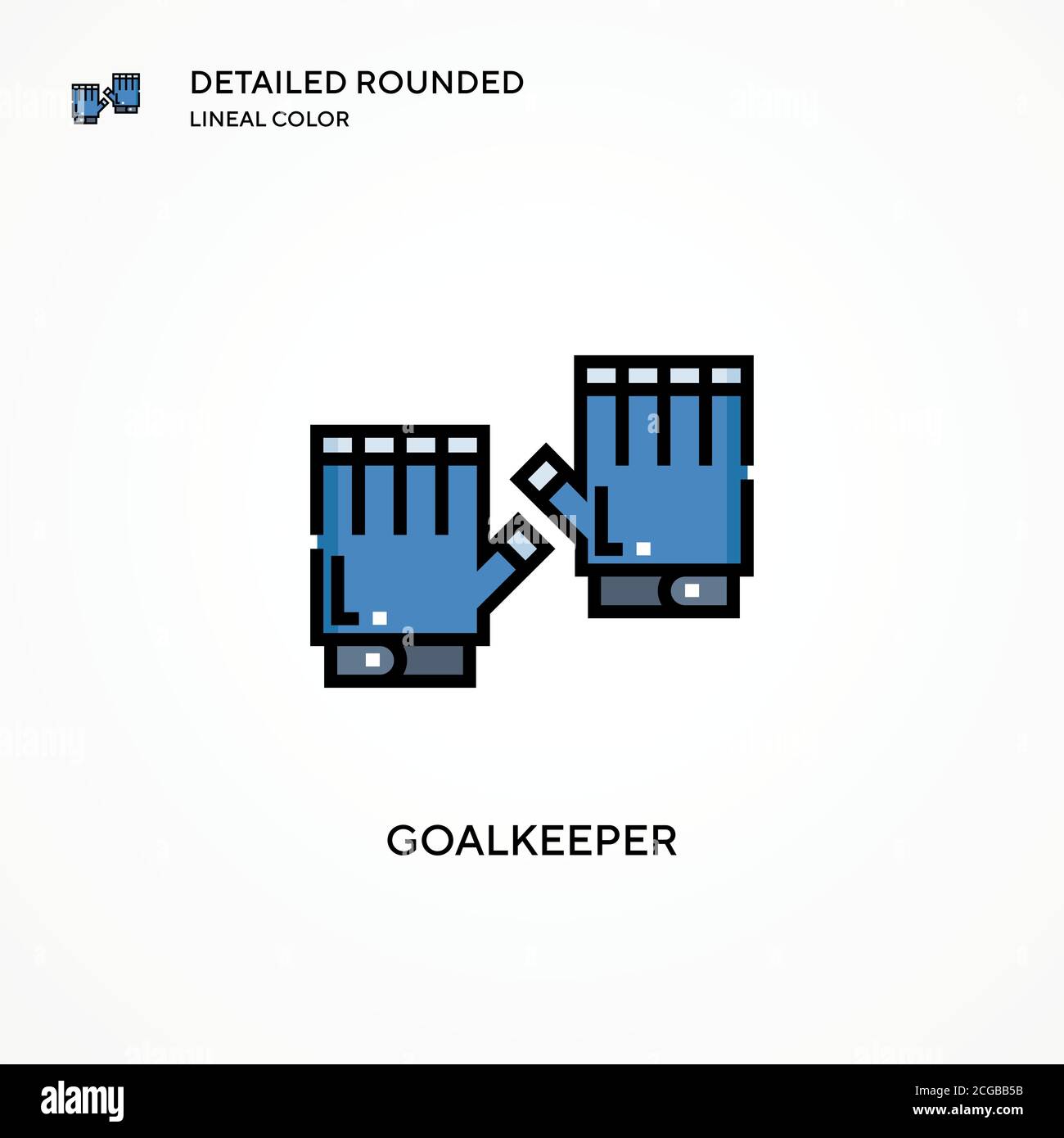 Goalkeeper vector icon. Modern vector illustration concepts. Easy to ...