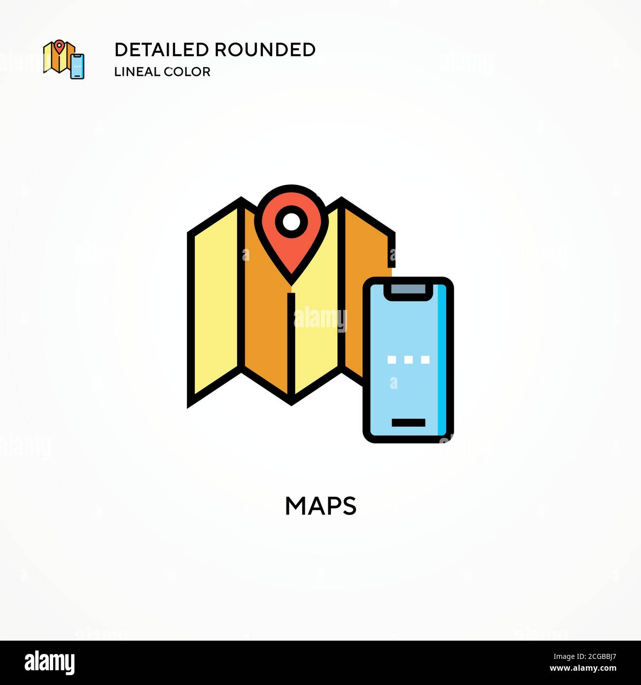 Maps vector icon. Modern vector illustration concepts. Easy to edit and ...