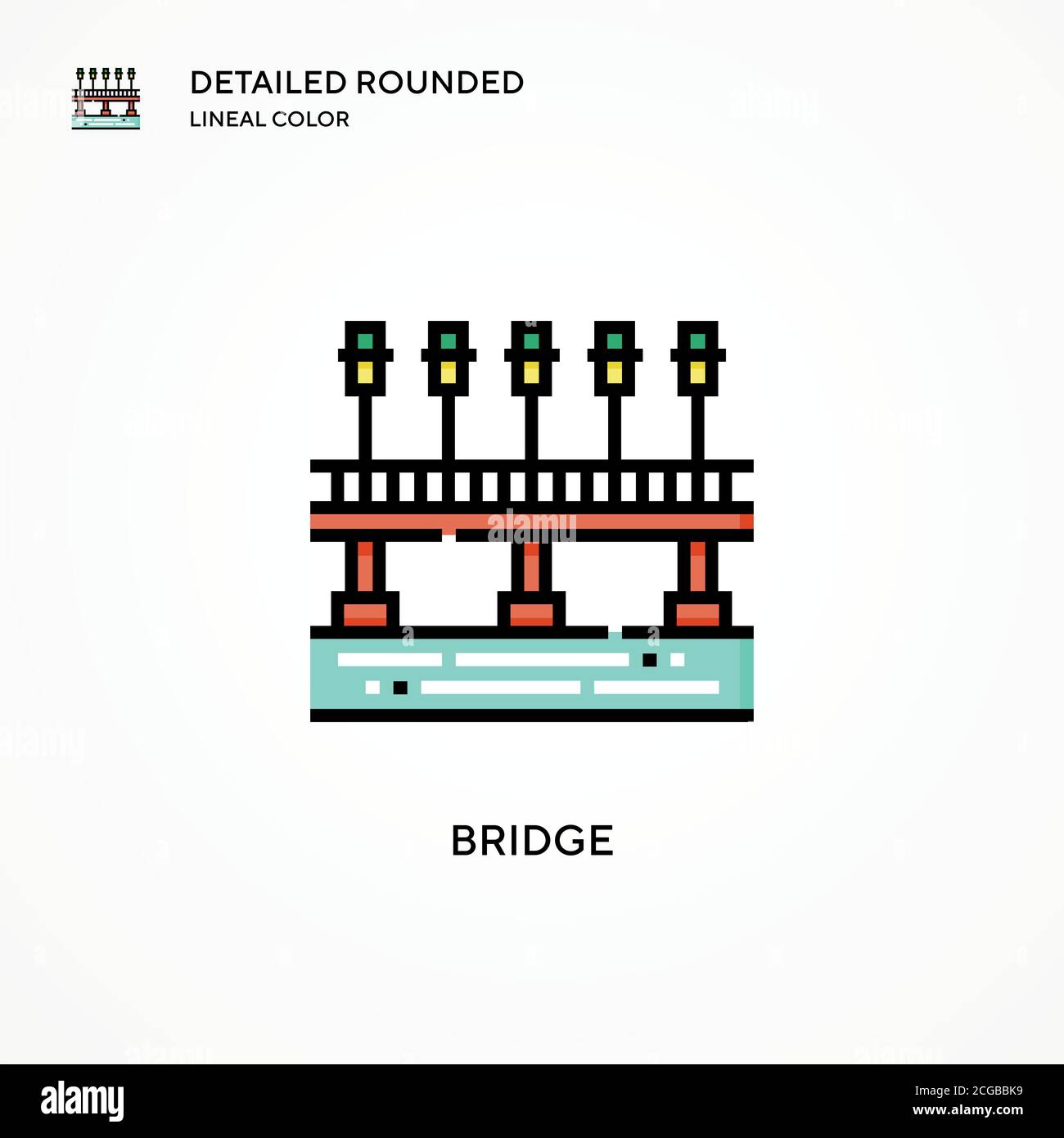 Bridge vector icon. Modern vector illustration concepts. Easy to edit ...