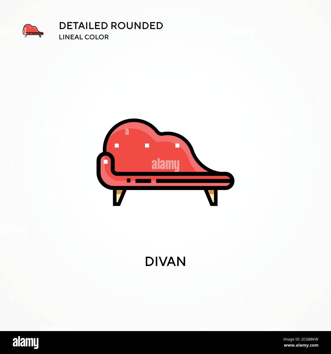 Divan vector icon. Modern vector illustration concepts. Easy to edit ...
