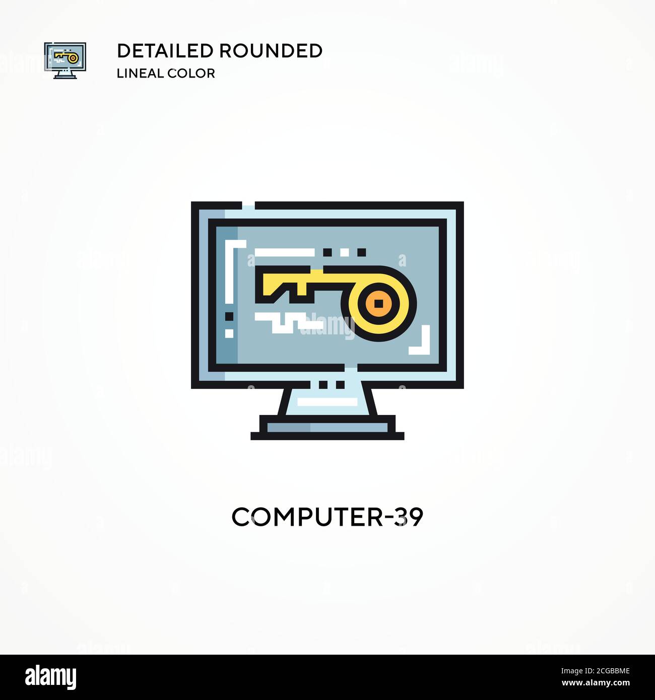 Computer-39 vector icon. Modern vector illustration concepts. Easy to ...