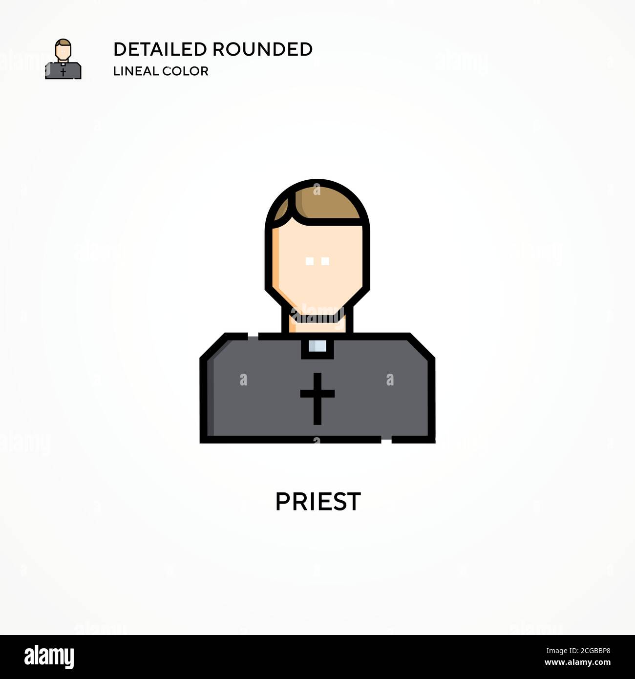 Priest vector icon. Modern vector illustration concepts. Easy to edit ...