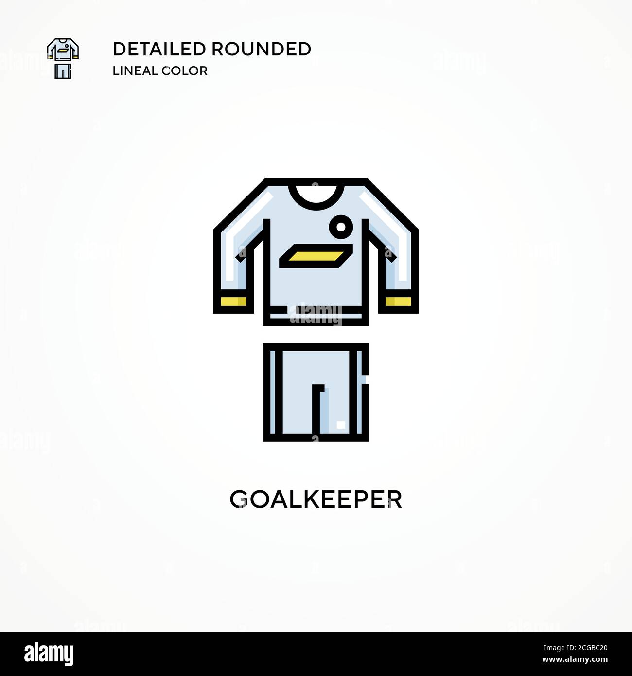 Goalkeeper vector icon. Modern vector illustration concepts. Easy to ...