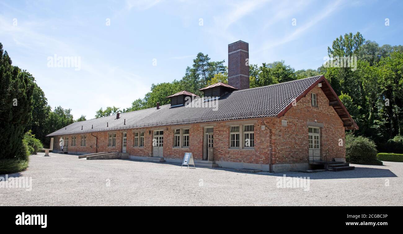 Dachau, Bavaria, Germany - July 13, 2020: Building of the crematoriums ...