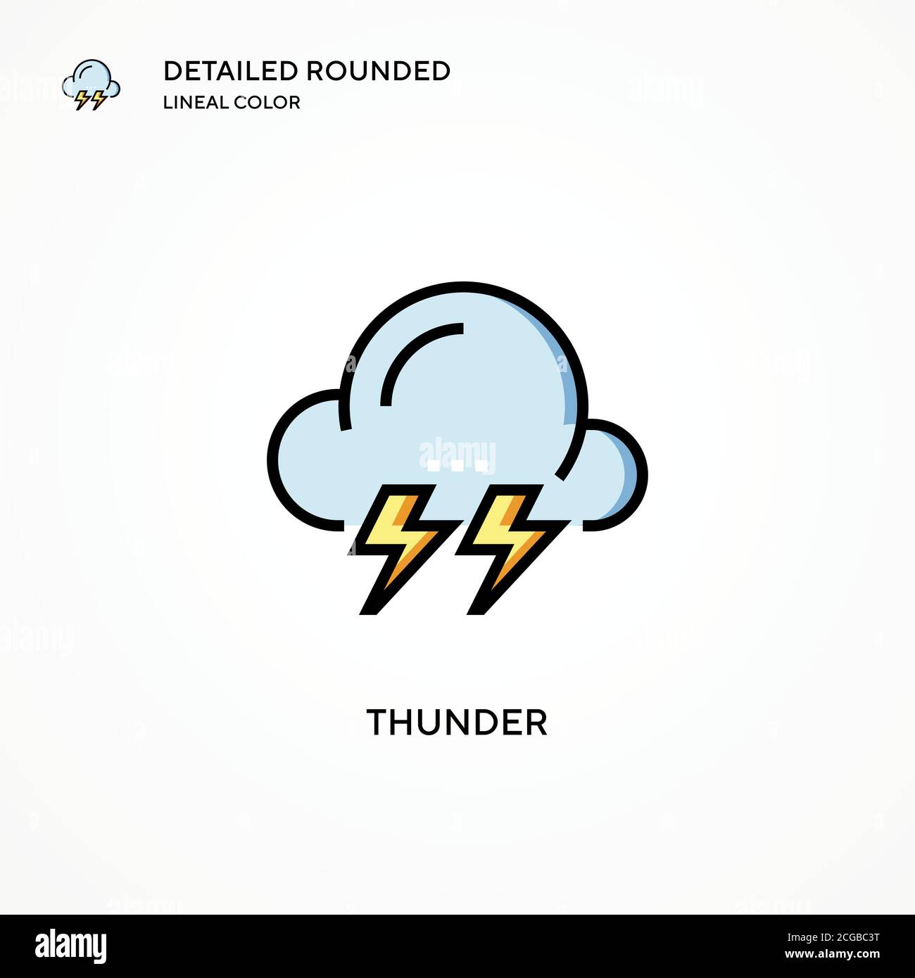 Thunder vector icon. Modern vector illustration concepts. Easy to edit ...