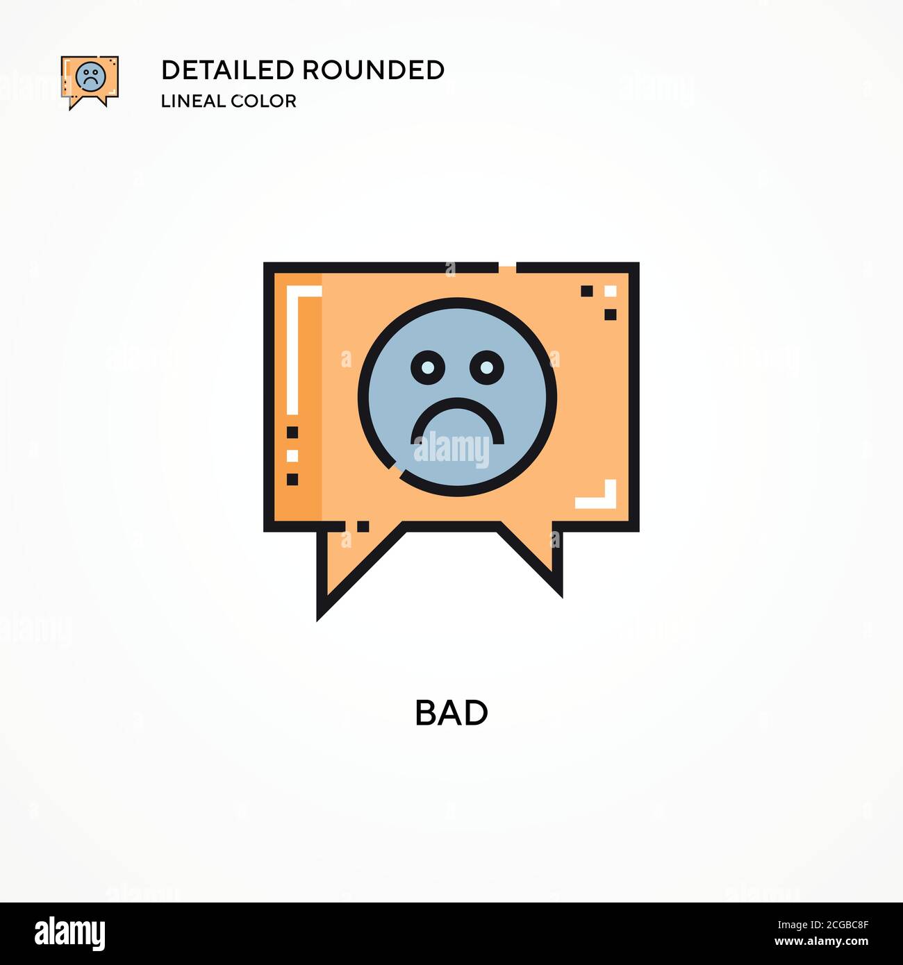 Bad vector icon. Modern vector illustration concepts. Easy to edit and ...