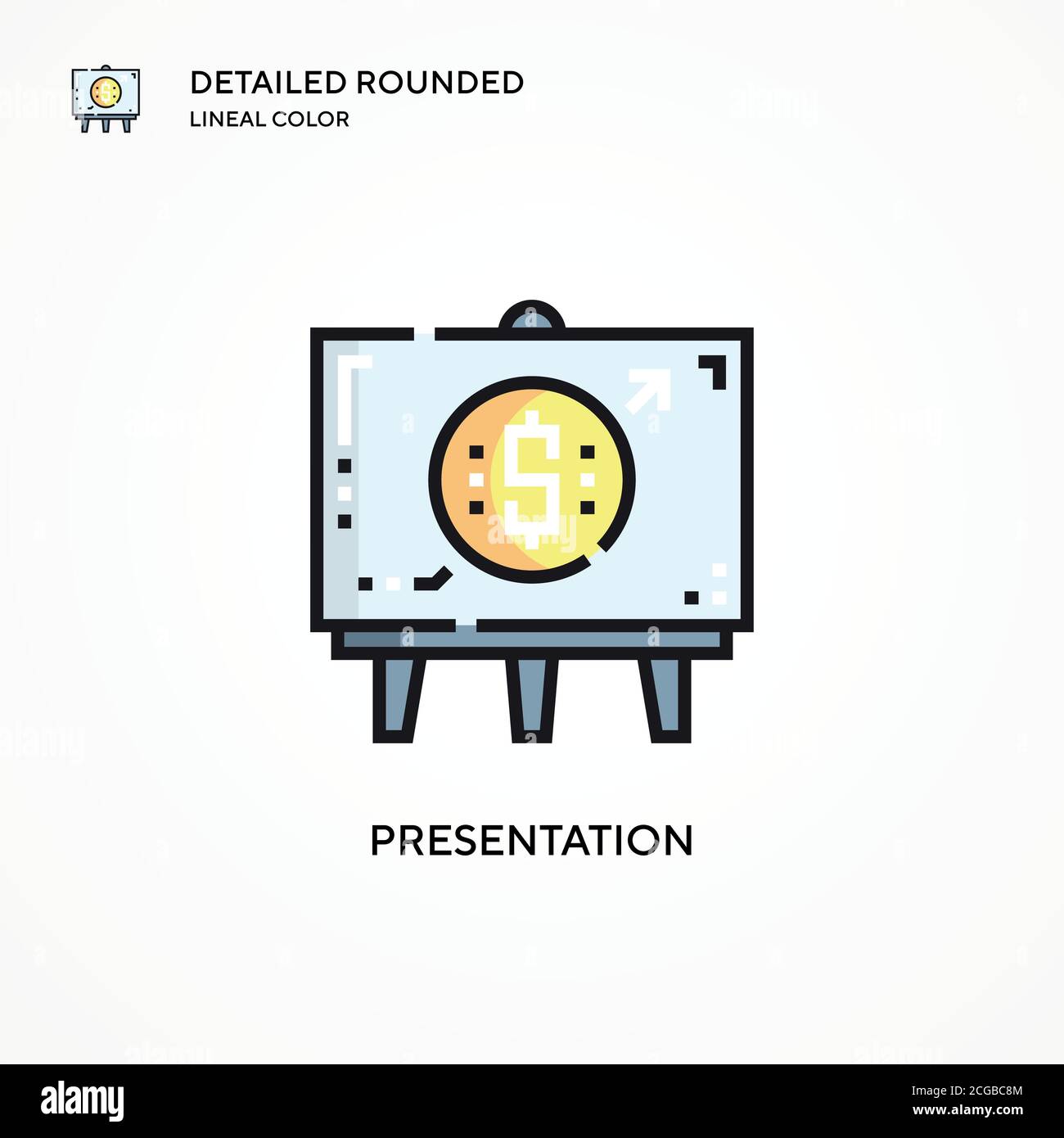 Presentation vector icon. Modern vector illustration concepts. Easy to ...