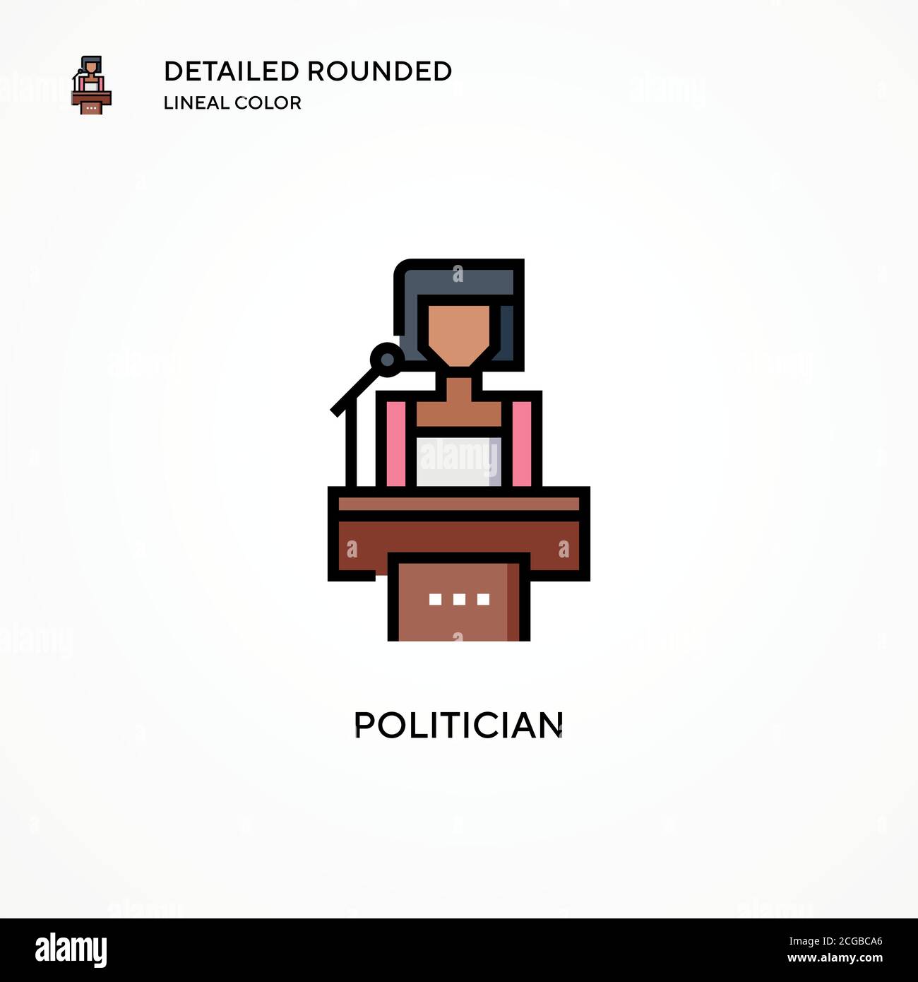 Politician vector icon. Modern vector illustration concepts. Easy to ...