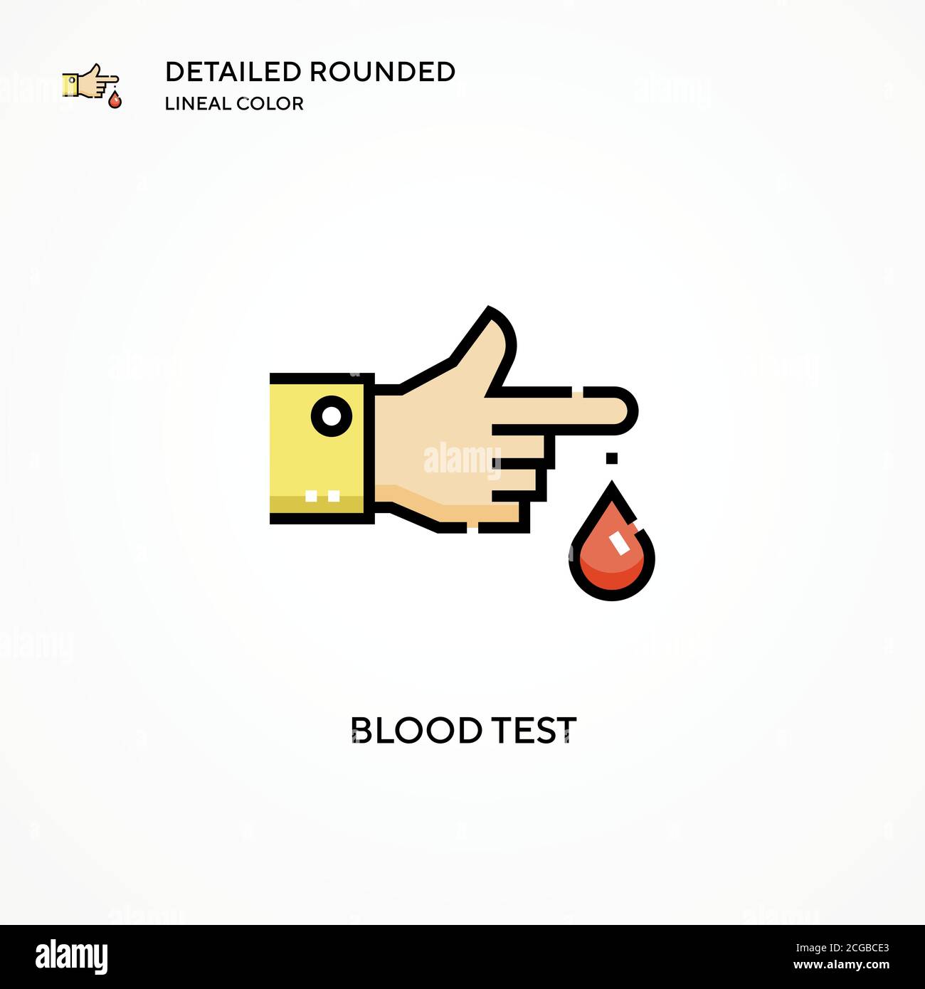 Blood test vector icon. Modern vector illustration concepts. Easy to ...