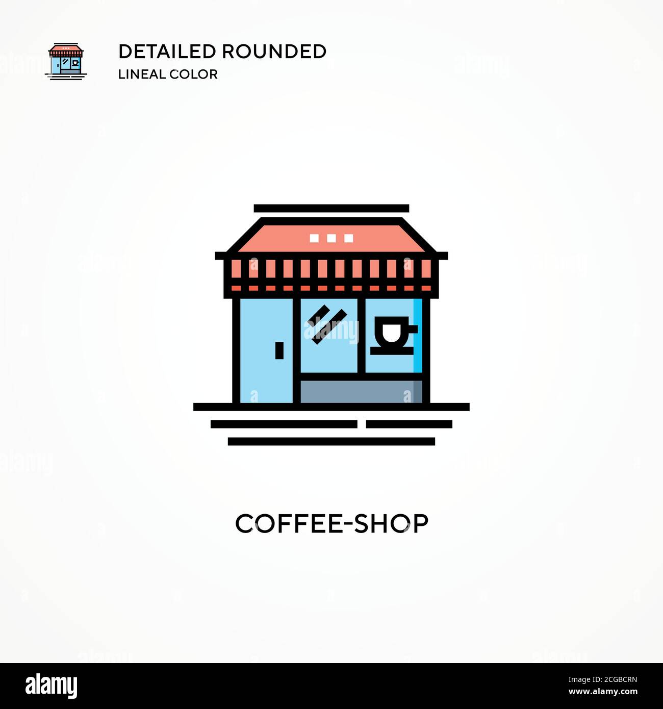 Coffee-shop vector icon. Modern vector illustration concepts. Easy to ...