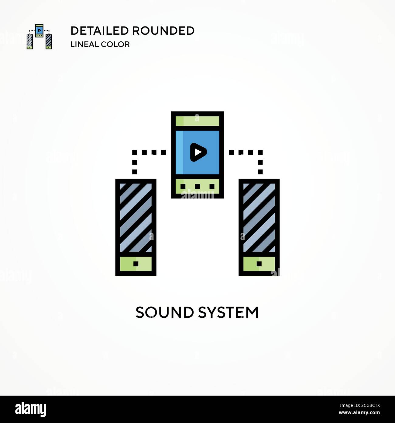 Sound system vector icon. Modern vector illustration concepts. Easy to ...