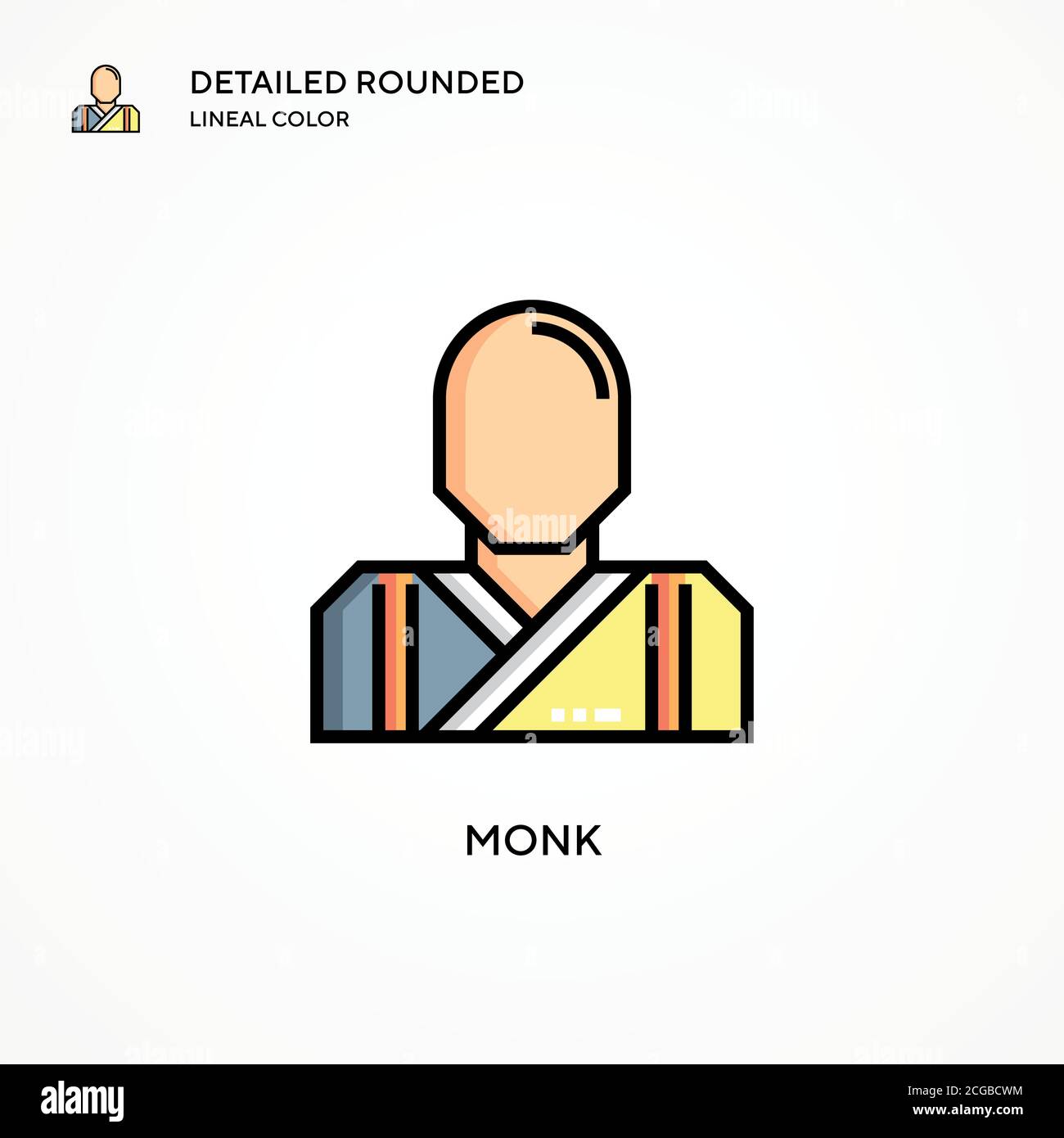 Offering alms to monks Stock Vector Images - Alamy