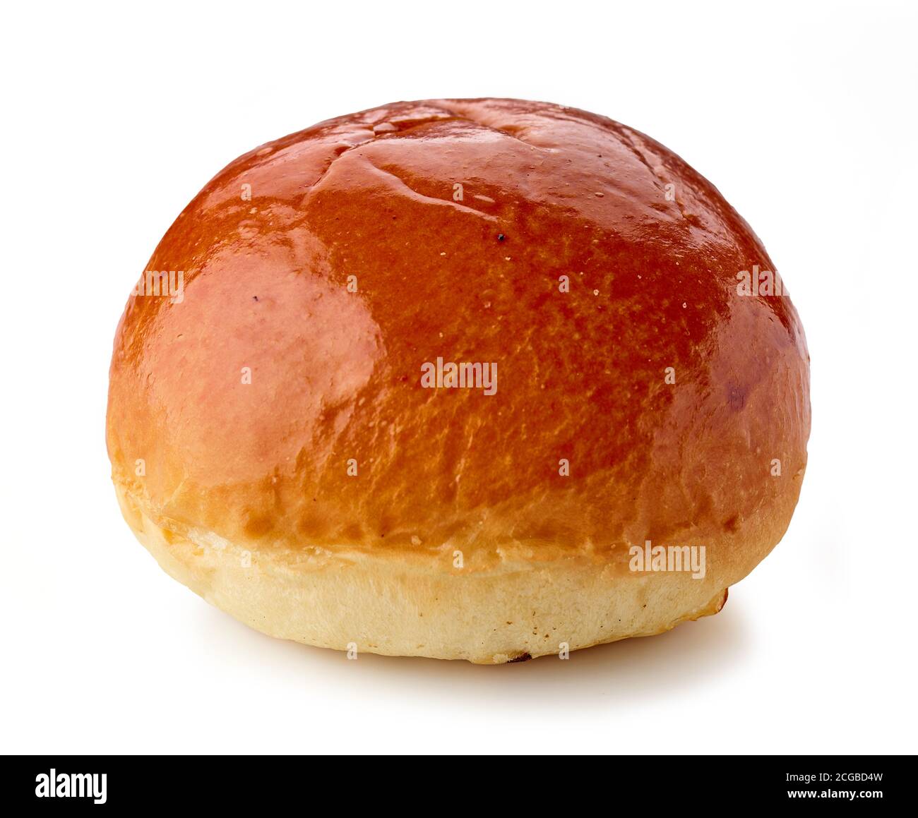 freshly baked bread bun isolated on white background Stock Photo - Alamy