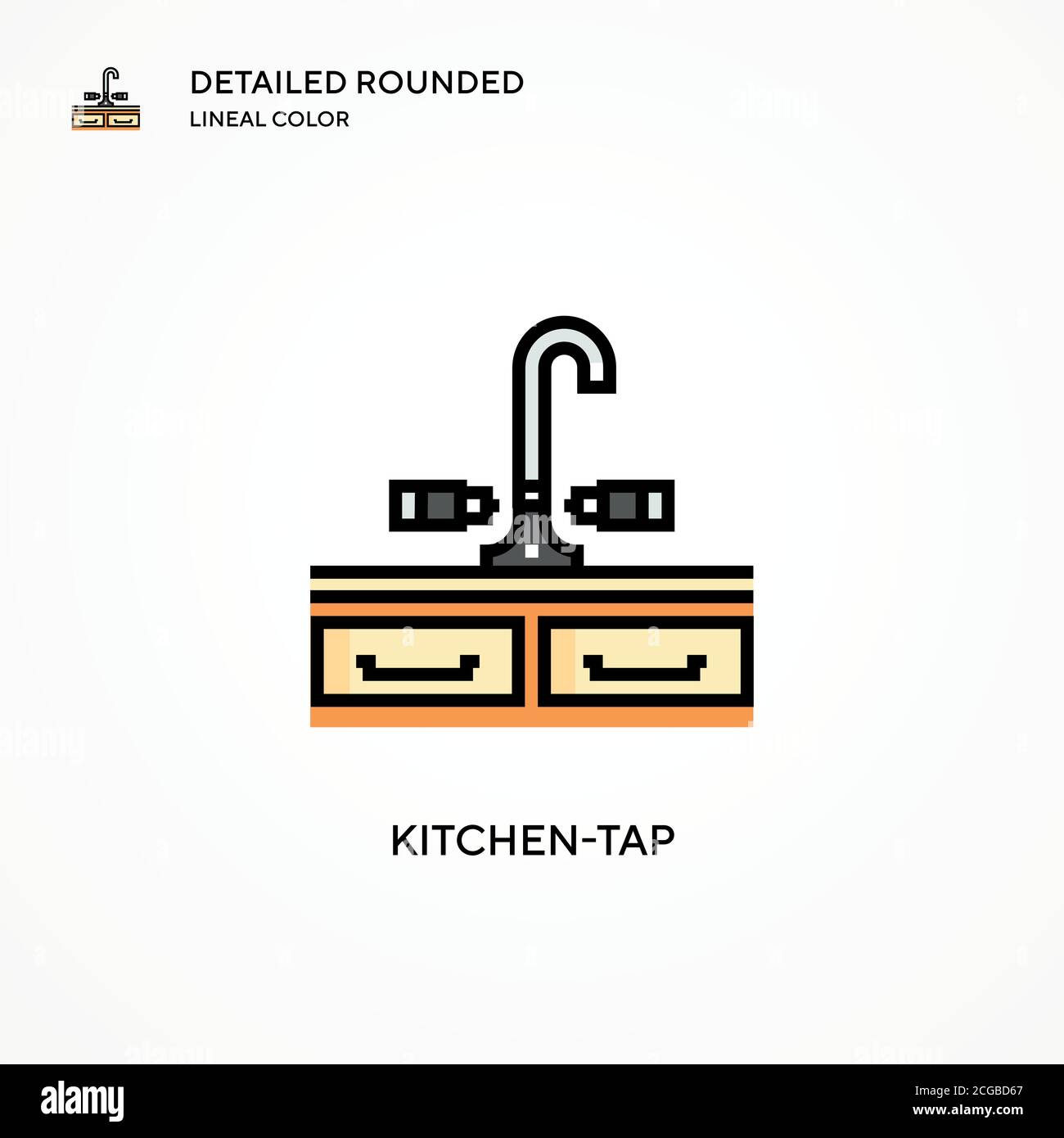 Kitchen-tap vector icon. Modern vector illustration concepts. Easy to ...