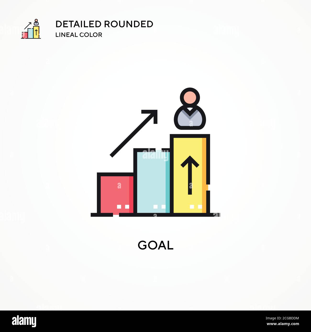 Goal vector icon. Modern vector illustration concepts. Easy to edit and ...