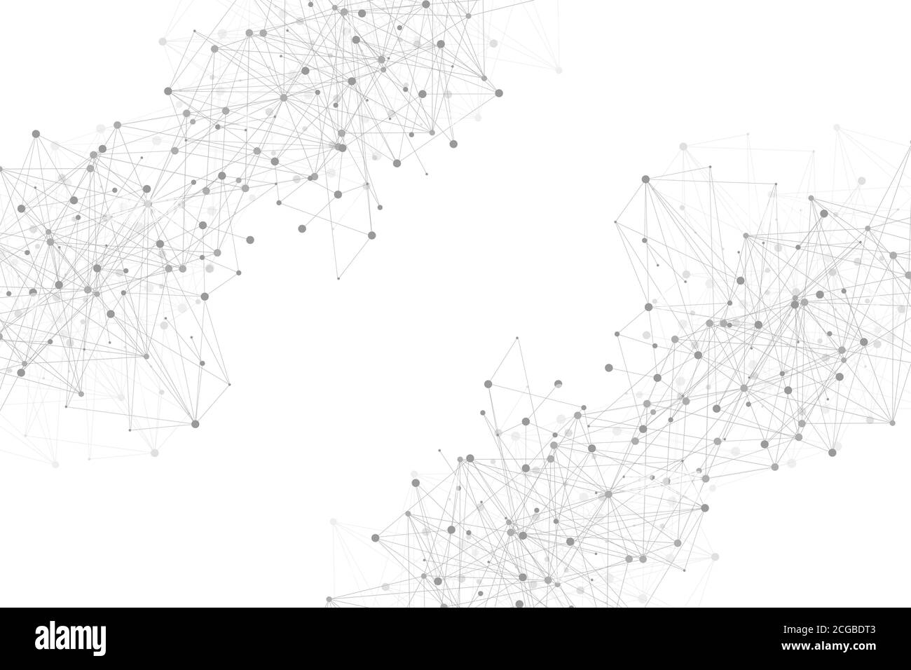 Geometric Abstract Background With Connected Line And Dots Structure Molecule And Communication