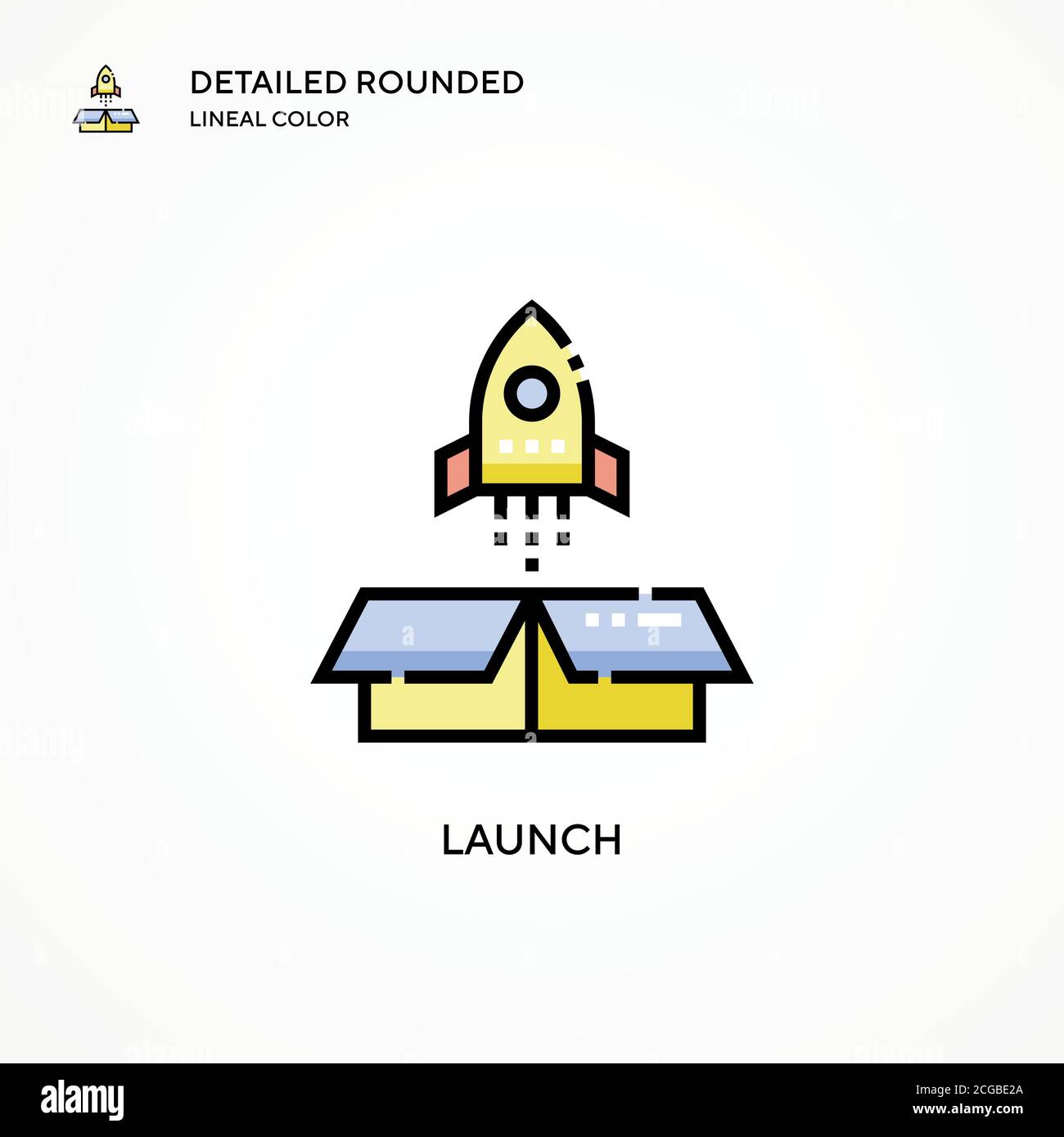 Launch vector icon. Modern vector illustration concepts. Easy to edit ...
