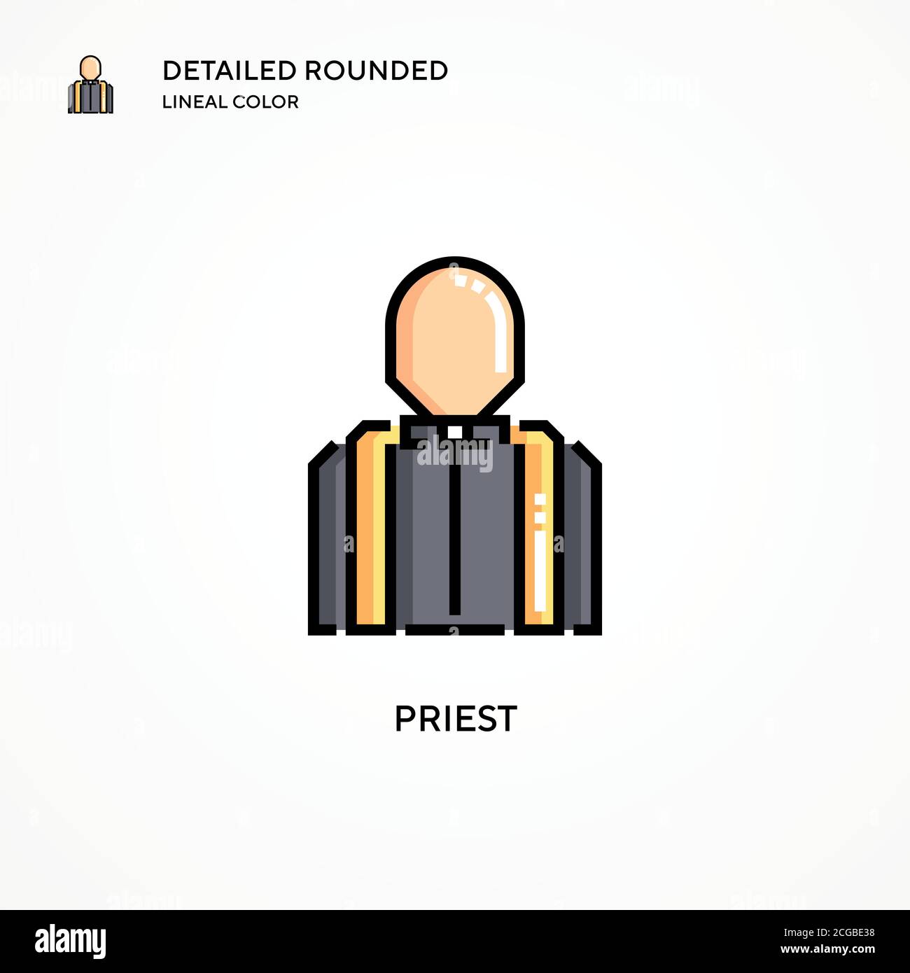 Priest vector icon. Modern vector illustration concepts. Easy to edit ...