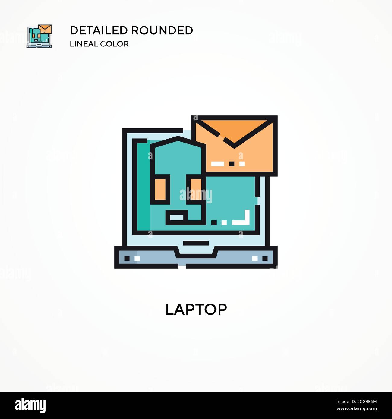 Laptop vector icon. Modern vector illustration concepts. Easy to edit ...