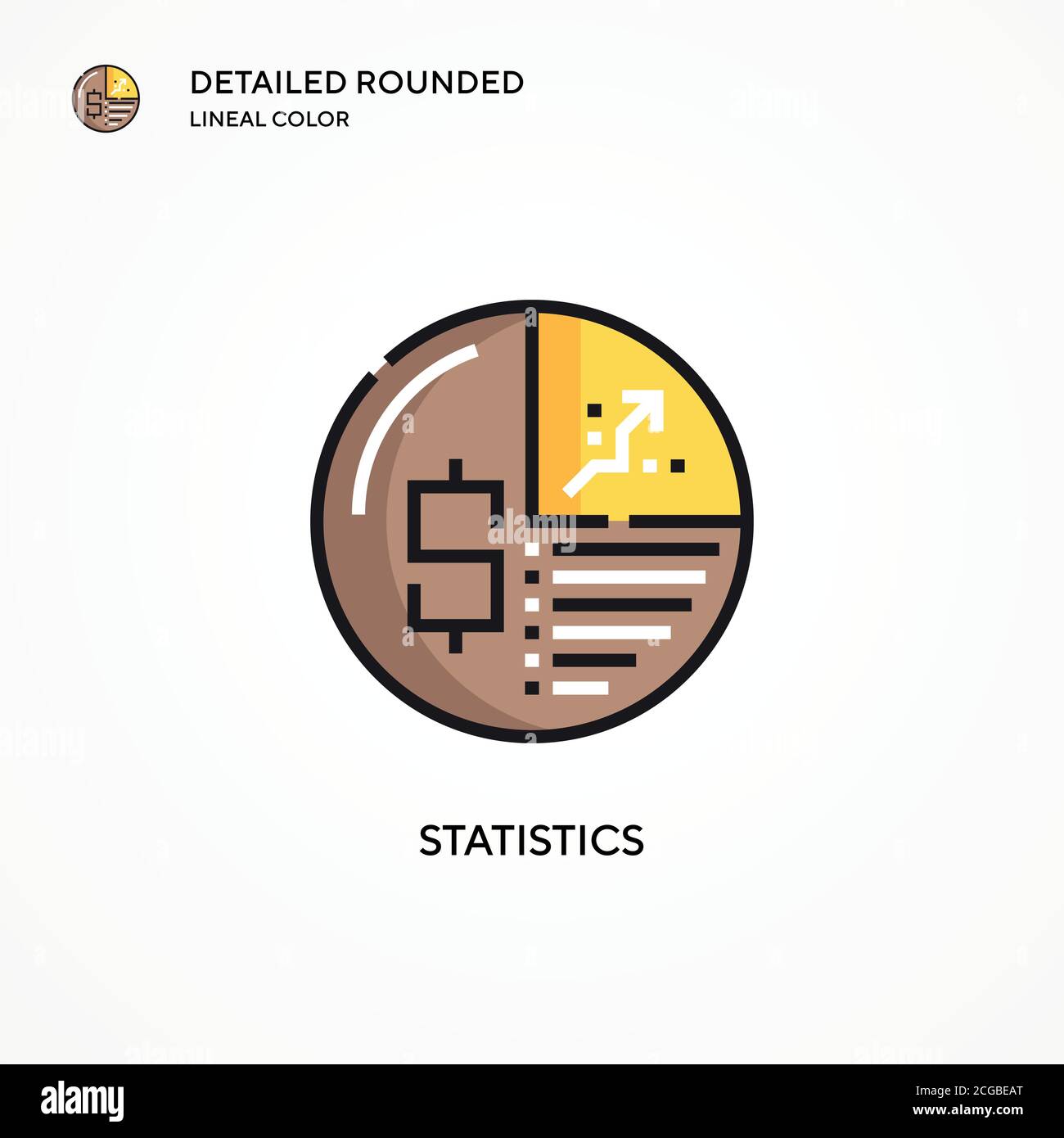 Statistics vector icon. Modern vector illustration concepts. Easy to ...