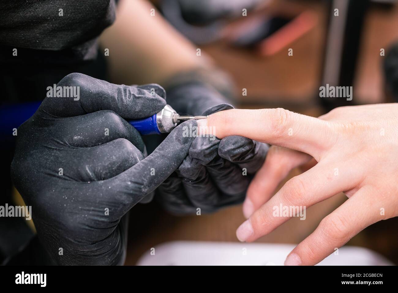 Female removing debris cleaning hi-res stock photography and images - Alamy