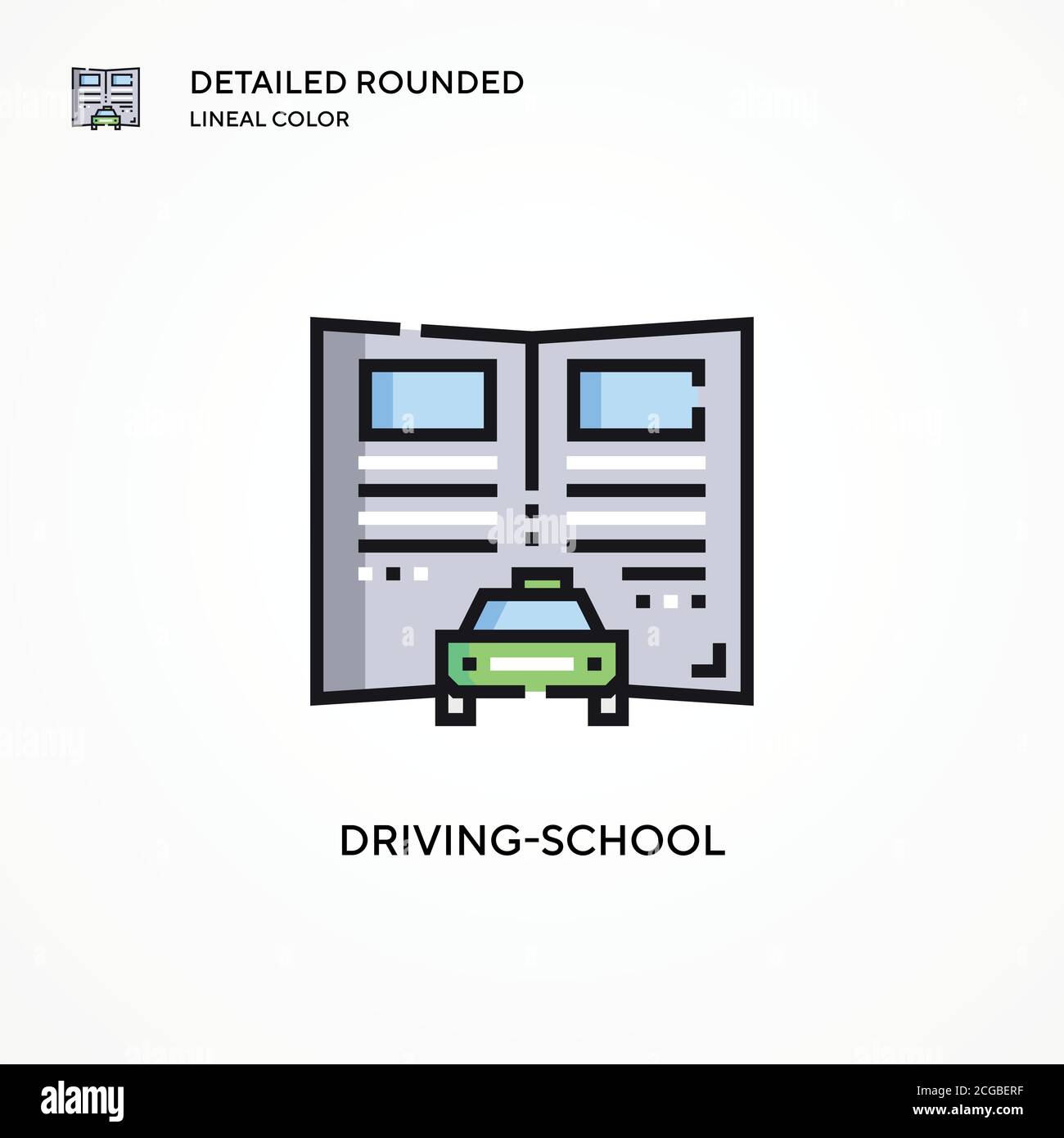 Driving-school vector icon. Modern vector illustration concepts. Easy ...