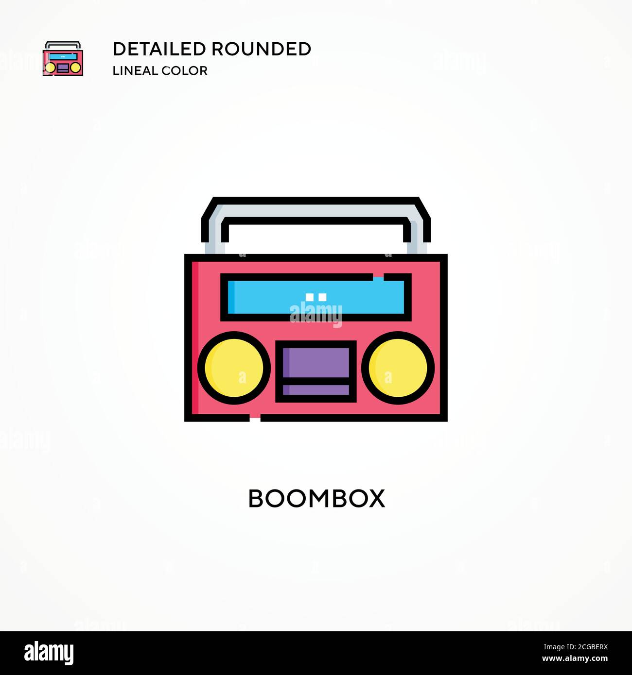 Boombox vector icon. Modern vector illustration concepts. Easy to edit ...