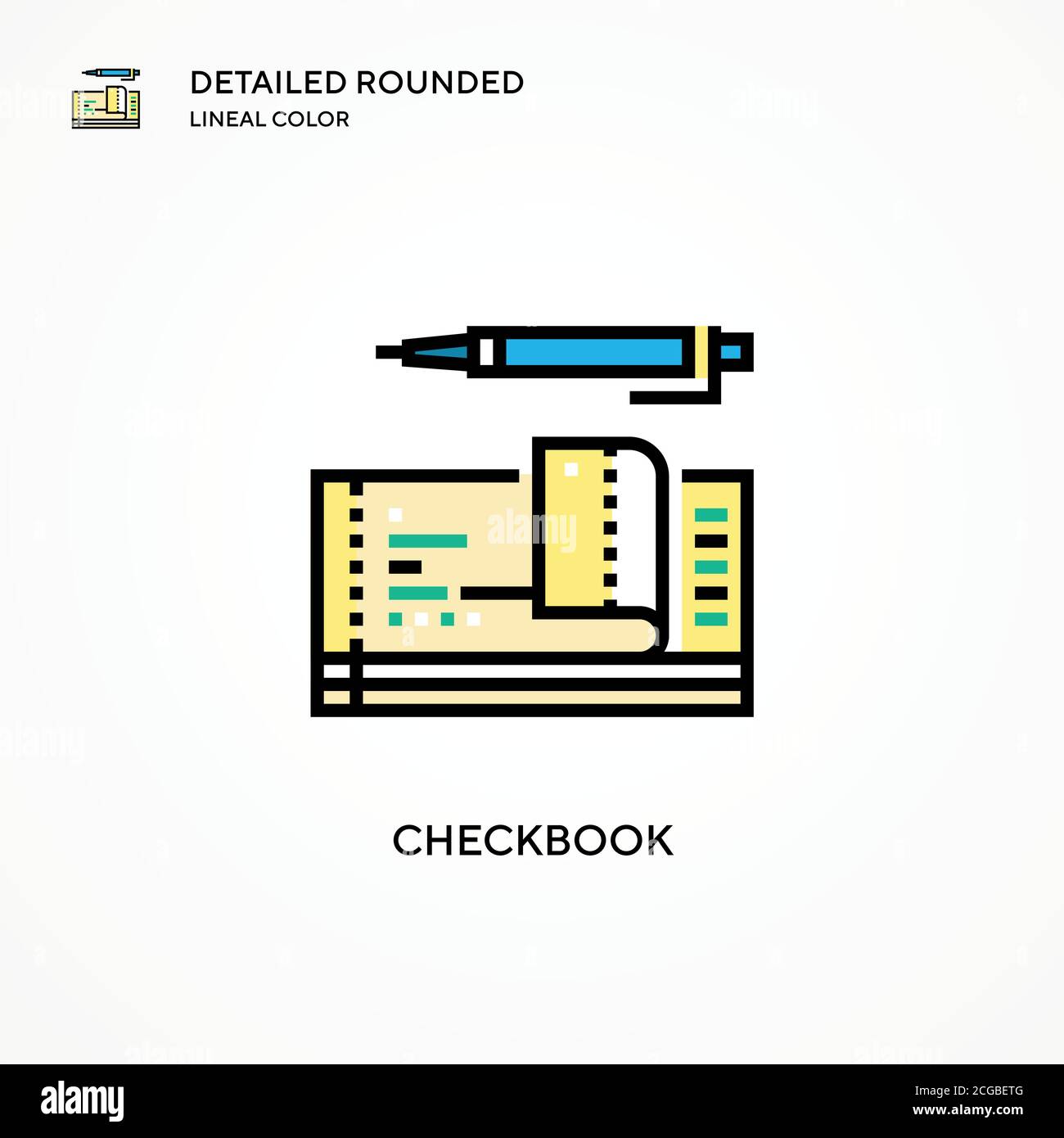 Checkbook vector icon. Modern vector illustration concepts. Easy to ...