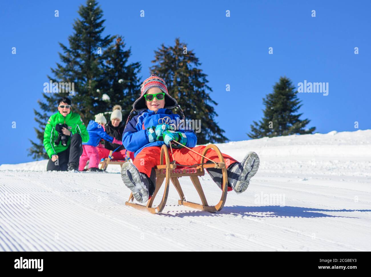 Sleigh ride in the snow hi-res stock photography and images - Alamy