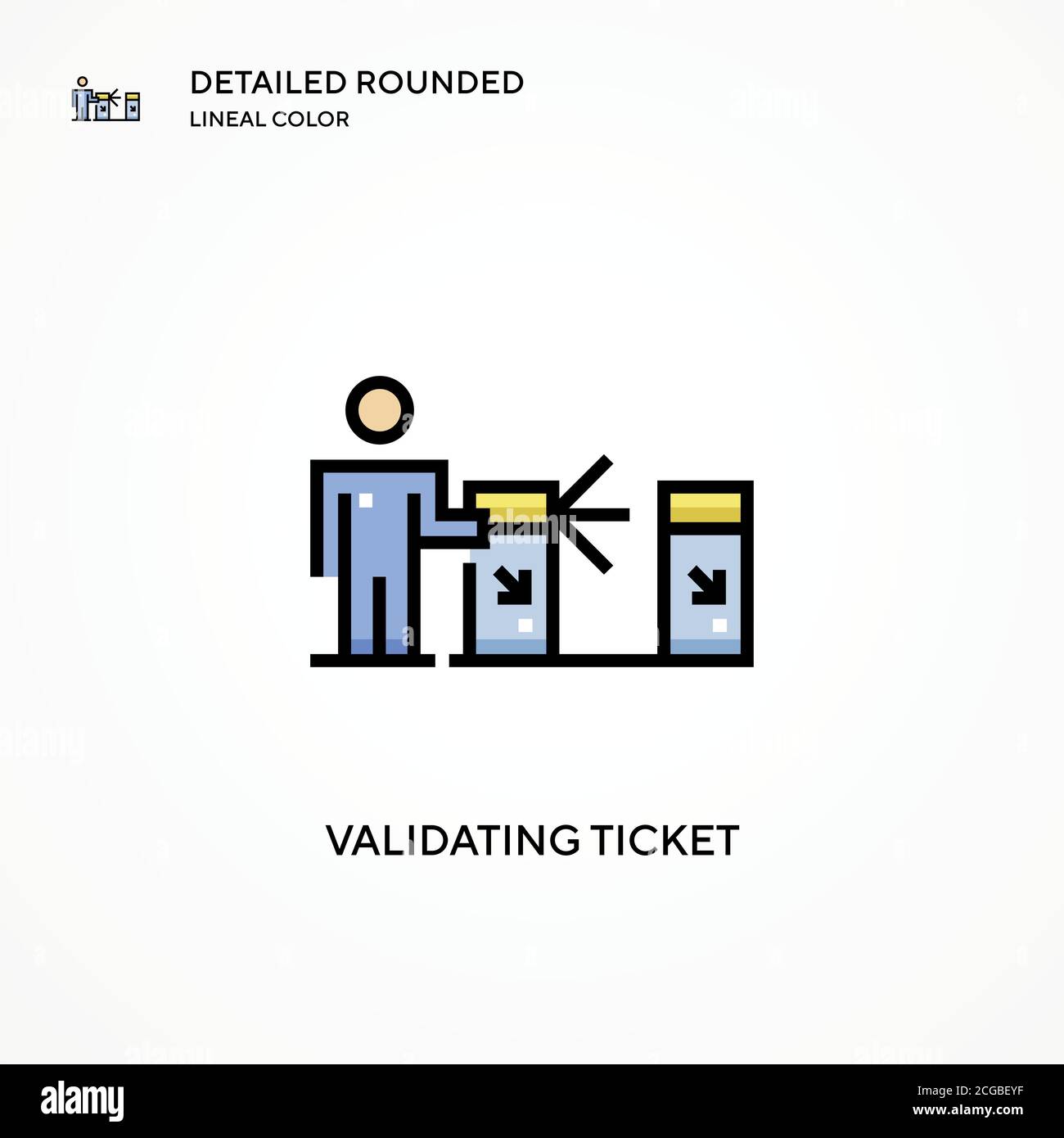 Validating ticket vector icon. Modern vector illustration concepts ...