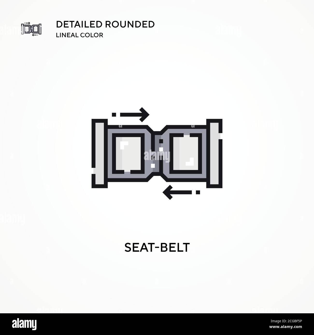 Seat-belt vector icon. Modern vector illustration concepts. Easy to ...