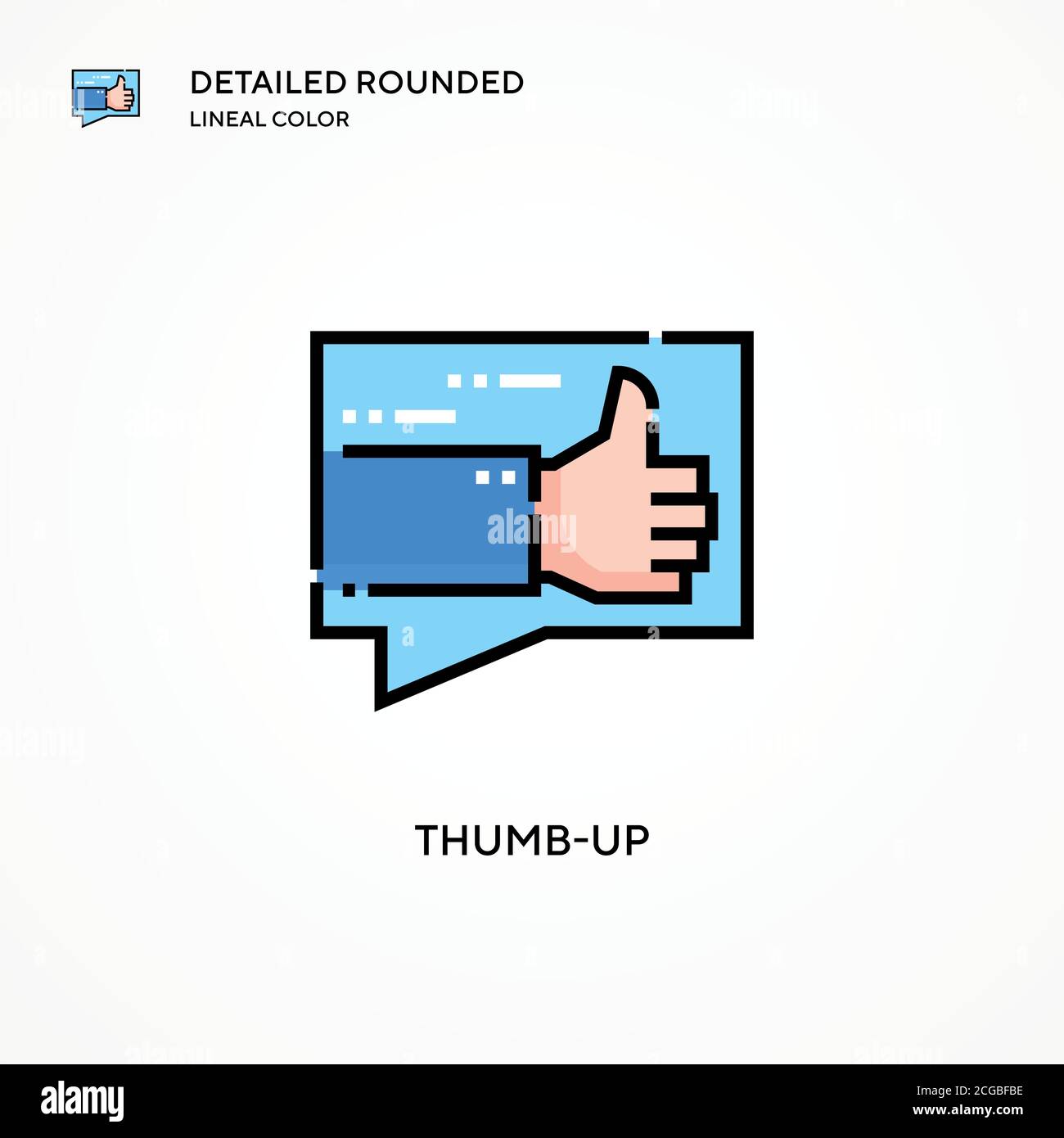 Thumb-up vector icon. Modern vector illustration concepts. Easy to edit ...